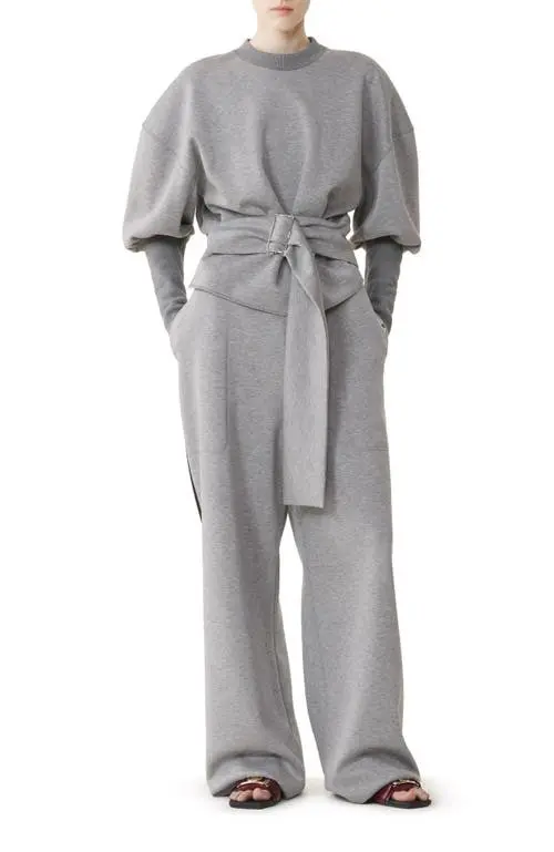 LANVIN Belted Sweatshirt In Double-faced Jersey