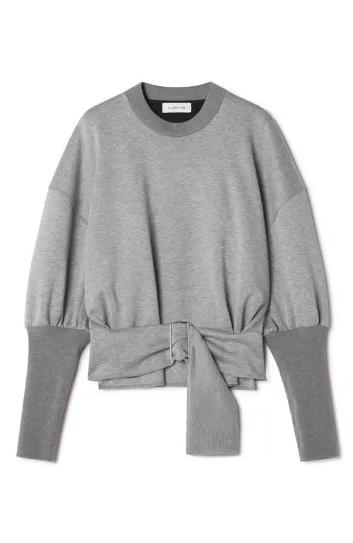 LANVIN Belted Sweatshirt In Double-faced Jersey