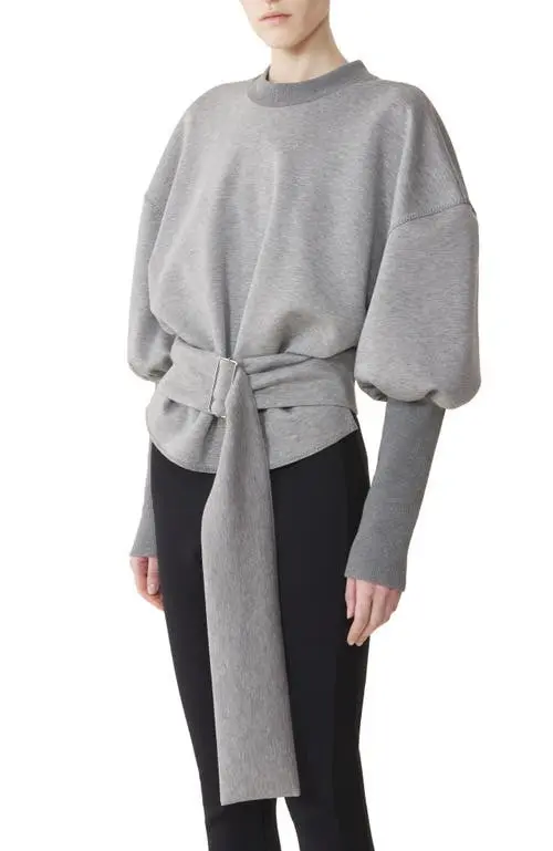 LANVIN Belted Sweatshirt In Double-faced Jersey