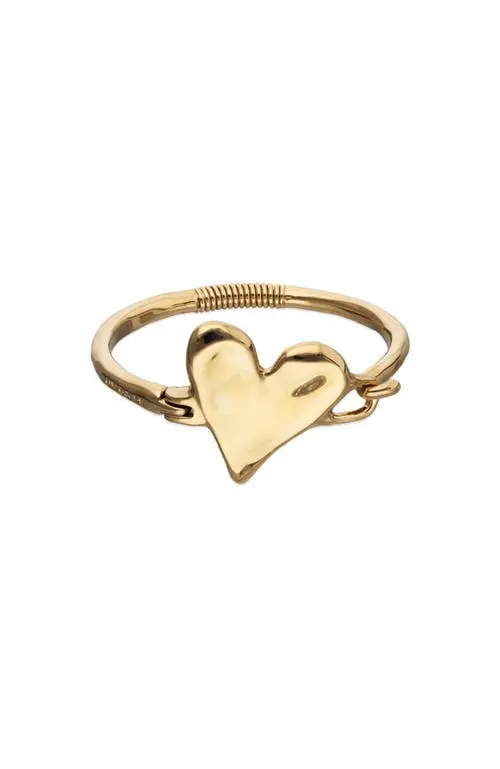 UNODE50 Semi-rigid Bracelet, 18k Plated With Heart Detail - Gold