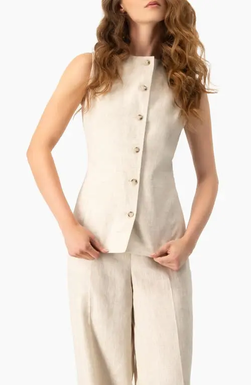 IVONNE Linen Tailored Vest