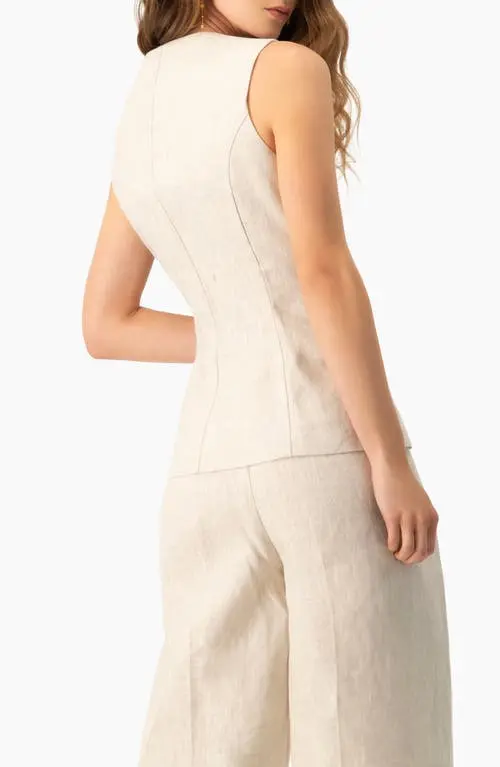 IVONNE Linen Tailored Vest
