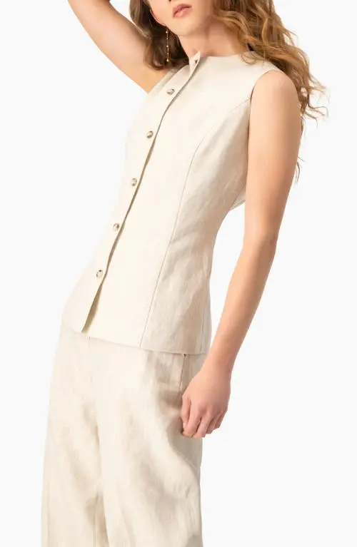 IVONNE Linen Tailored Vest