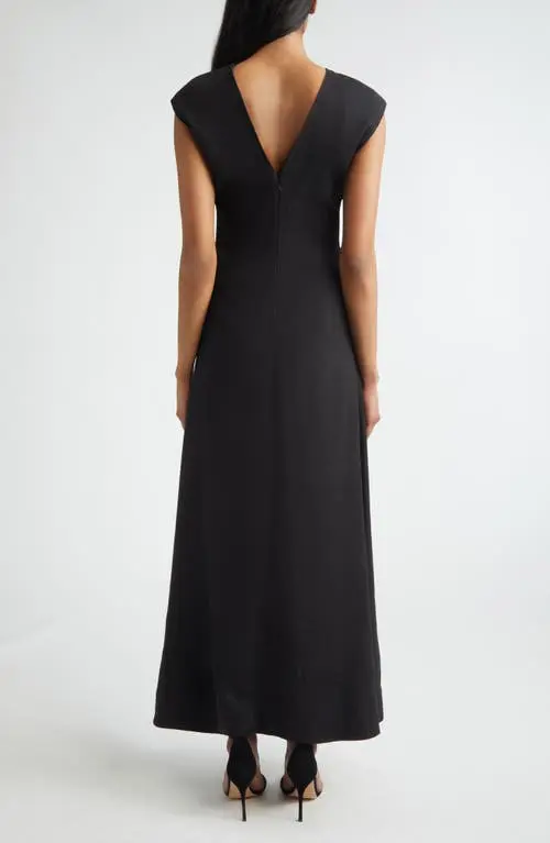 St. John Mira Stretch Linen Blend Twill Dress