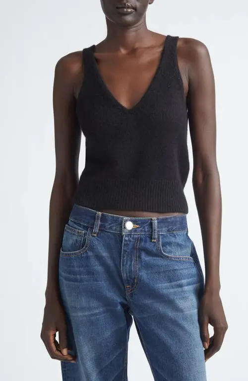Brandon Maxwell Reese Cashmere & Silk V-neck Tank