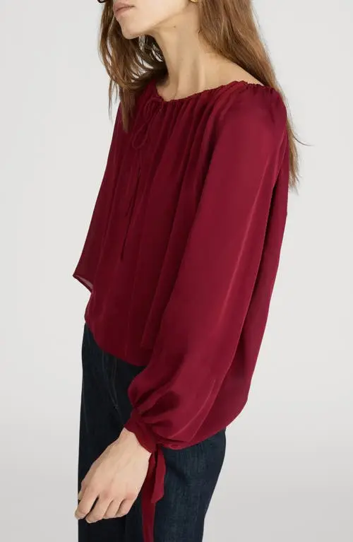 FRAME The Silk Serenade Blouse With Tie Cuffs