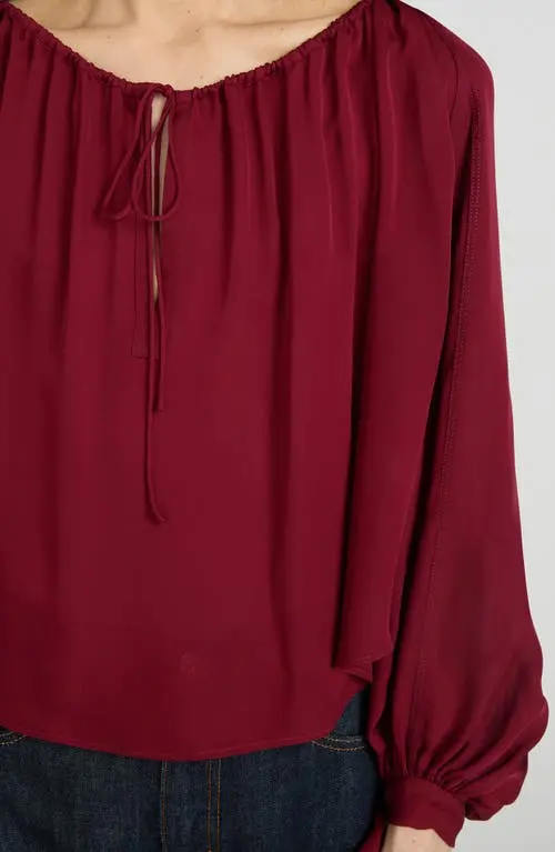 FRAME The Silk Serenade Blouse With Tie Cuffs