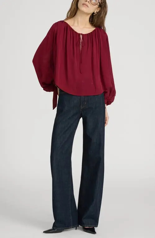 FRAME The Silk Serenade Blouse With Tie Cuffs