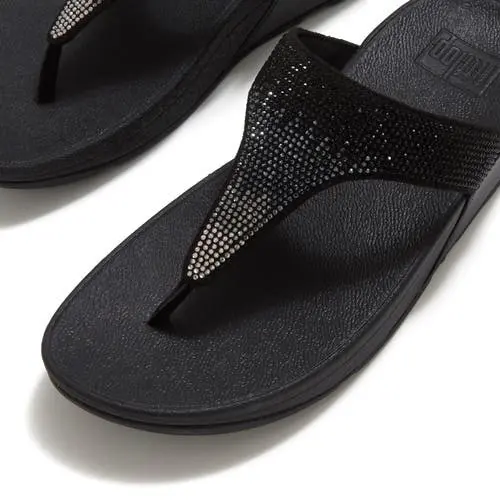 Fitflop Lulu Ombré Crystal Toe-post Sandals - Black