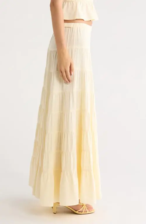 PACSUN Carrie Tiered Maxi Skirt