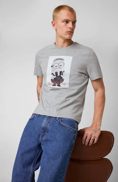 Guess X Minions Photo Cotton Graphic T-shirt - Grey