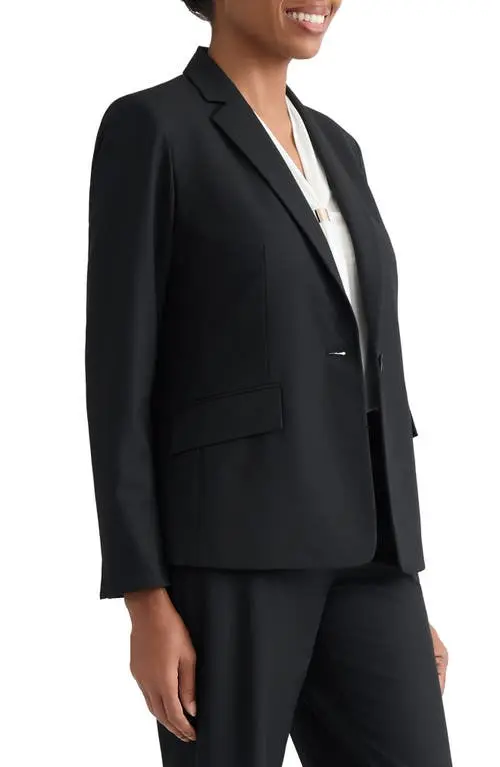 KASPER One-button Jacket - Black