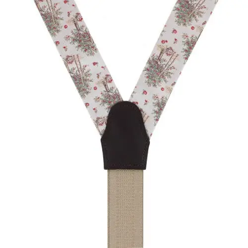 Trafalgar Fall Apple Orchard Silk Novelty Button End Suspenders