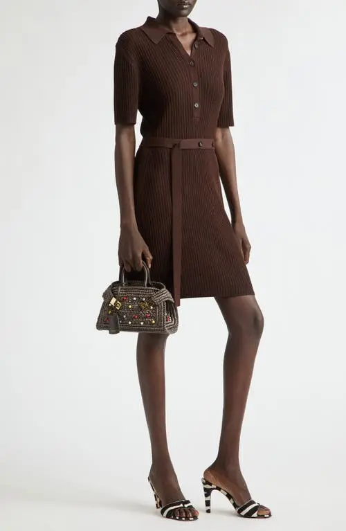 FERRAGAMO Rib Polo Dress