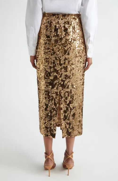 St. John Stevie Stretch Sequin Midi Skirt