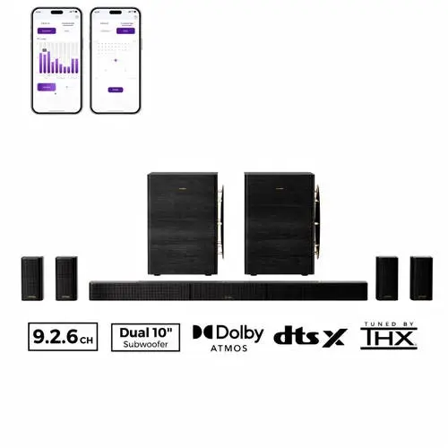 ULTIMEA Skywave Series 9.2.6 Wireless Sound Bar With Dolby Atmos, Dts:x, Thx-tuned - Black