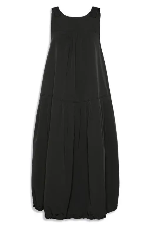 Max Mara Water Repellent Canvas Pleated Dress With Drawstring Hem