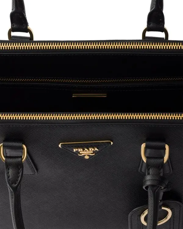 Prada Galleria Large Saffiano Leather Bag - Black