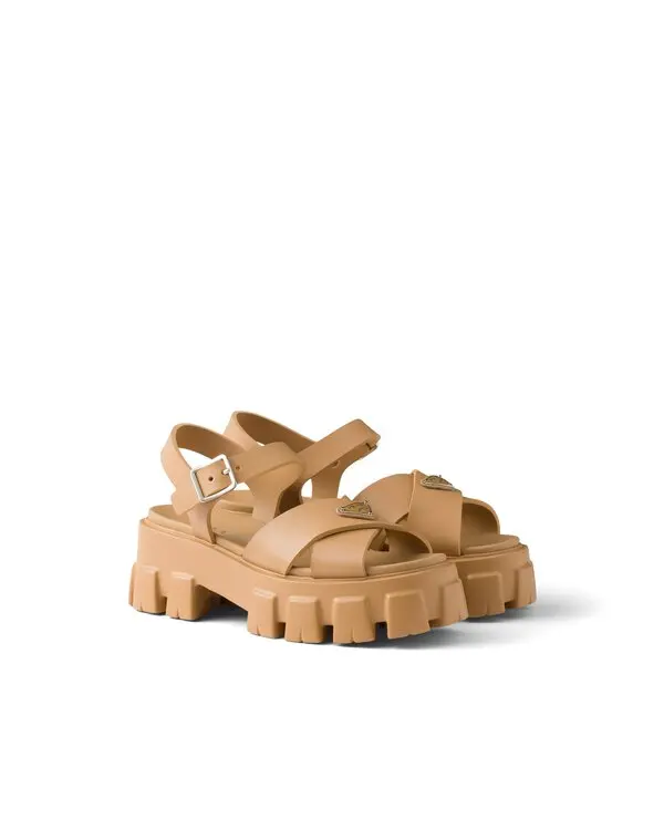 Prada Monolith Rubber Sandals