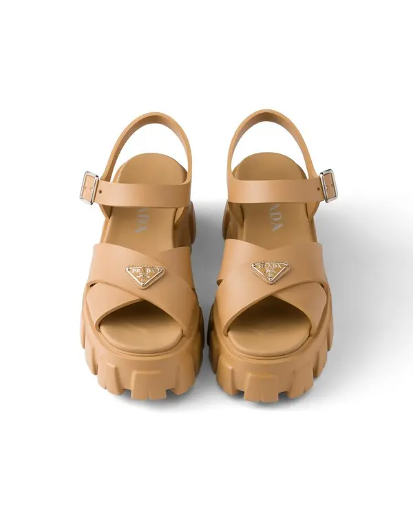 Prada Monolith Rubber Sandals