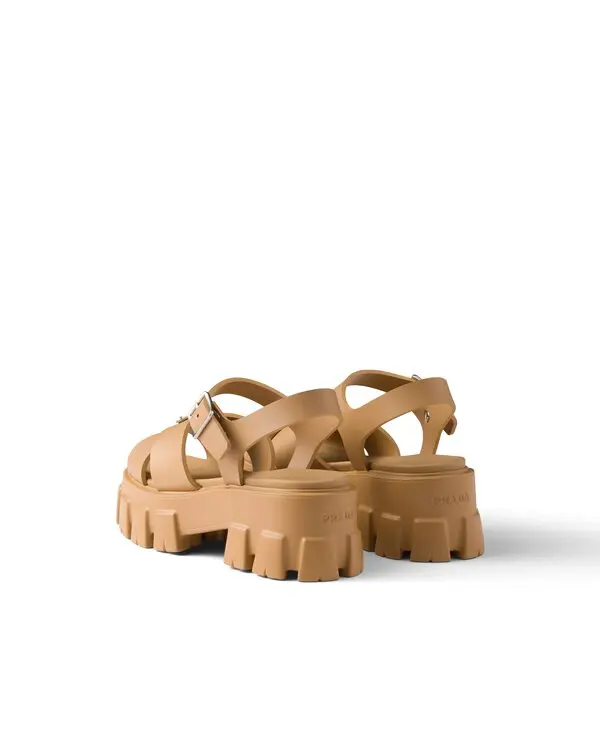 Prada Monolith Rubber Sandals
