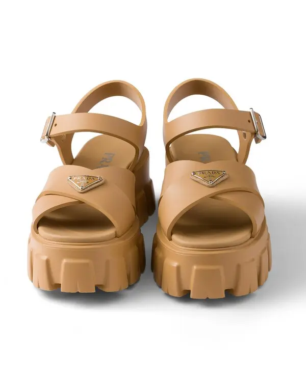 Prada Monolith Rubber Sandals