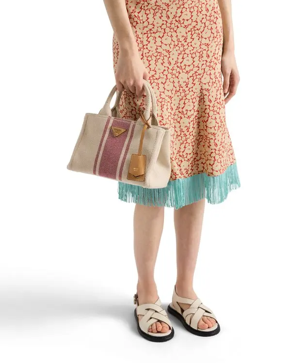 Prada Embroide Floral Print Sablé Dress