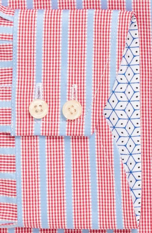 Ted Baker London Maccy' Trim Fit Stripe Dress Shirt