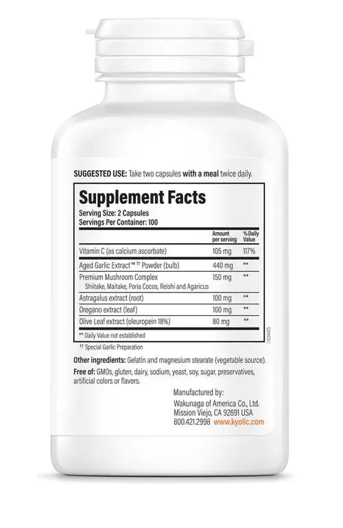 KYOLIC Aged Garlic Extract Formula 103, Immune Support