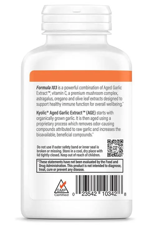 KYOLIC Aged Garlic Extract Formula 103, Immune Support
