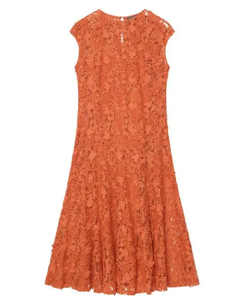 Mint Velvet Sleeveless Appliqué Lace Midi Dress