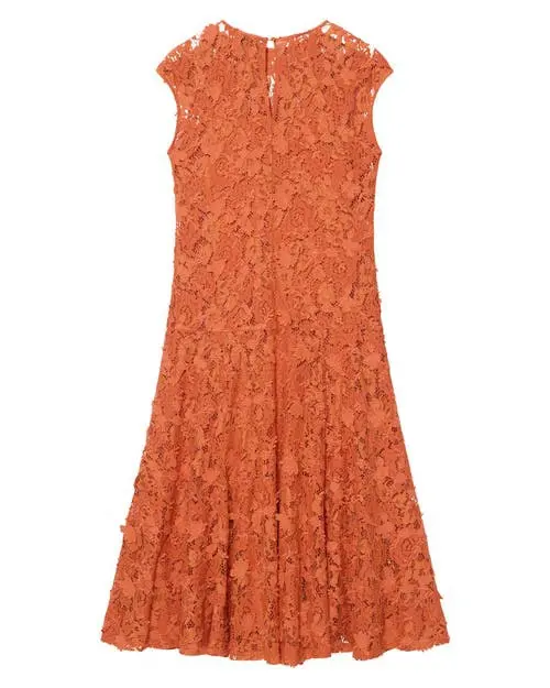 Mint Velvet Sleeveless Appliqué Lace Midi Dress