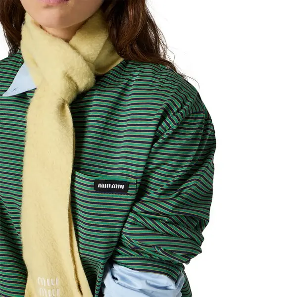 Miu Miu Striped Jersey T-shirt