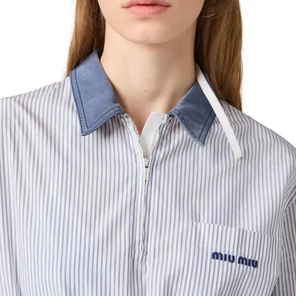 Miu Miu Striped Poplin Dress