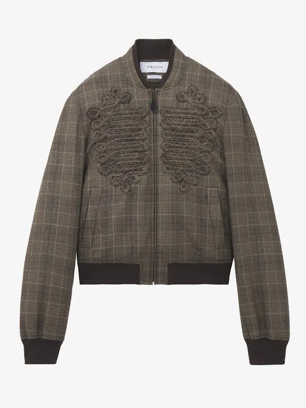 Alexander McQueen Prince Of Wales Check Bomber Jacket - Brown