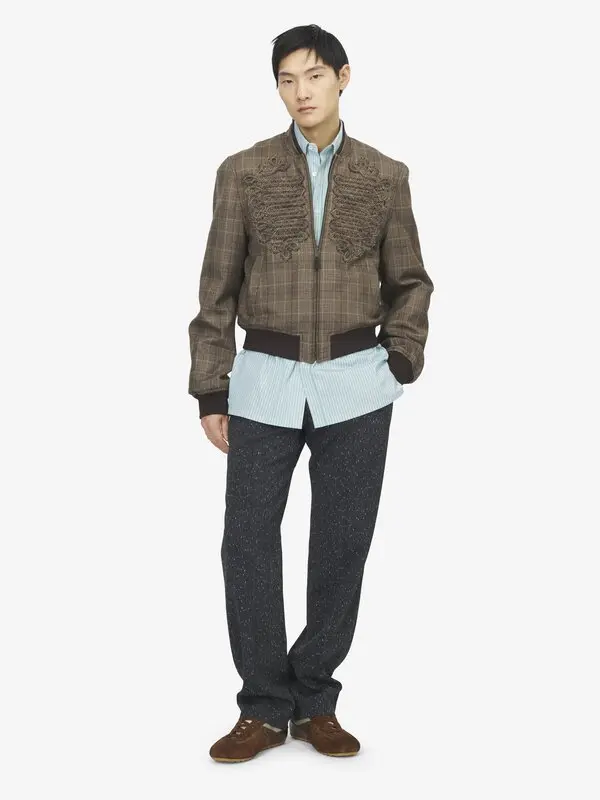 Alexander McQueen Prince Of Wales Check Bomber Jacket