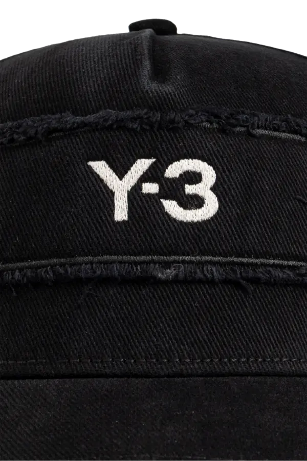 Y3 Cotton Cap With Logo Detail