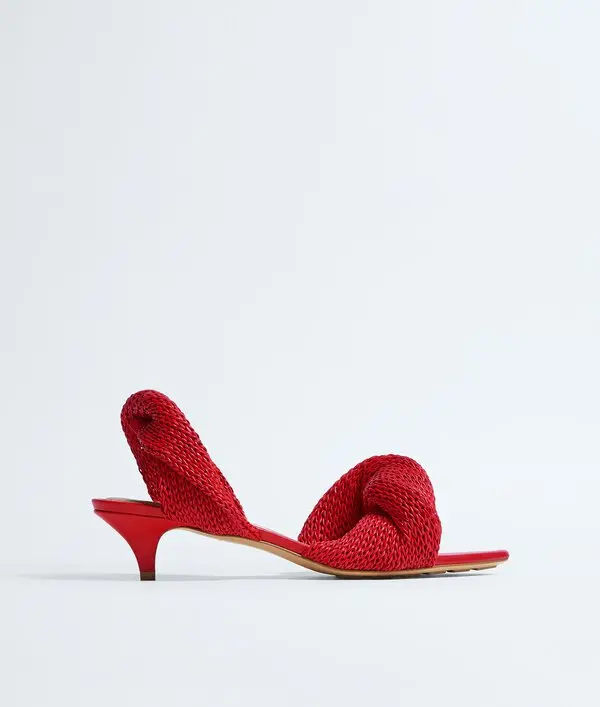 Bottega Veneta Grace Slingback Sandal - Cardinal