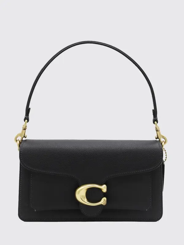COACH Leather Shoulder Bag With Turn Lock - Black