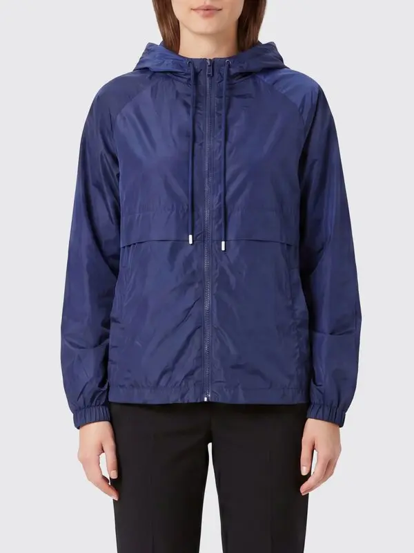 SEMICOUTURE Zip-up Hooded Jacket - Blue