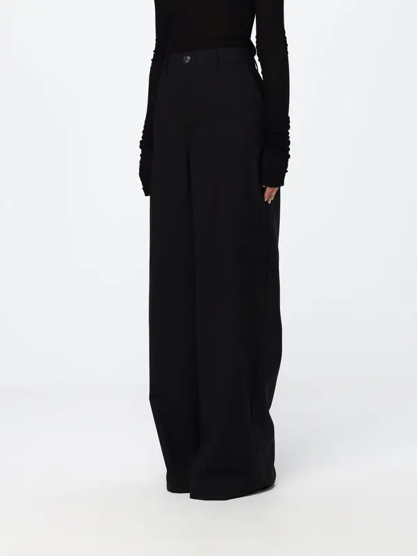 Rick Owens High-waisted Wide-leg Wool Chino Trousers