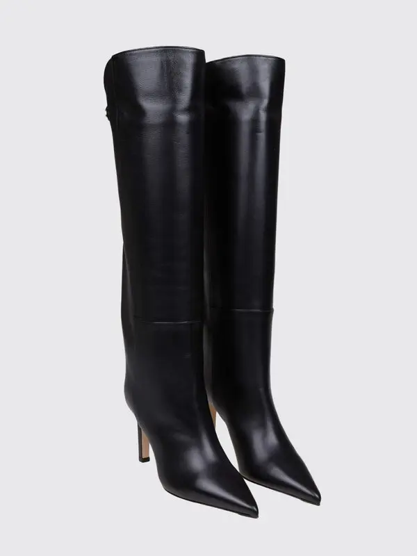 JIMMY CHOO Alizze Leather Knee-high Stiletto Boots - Black
