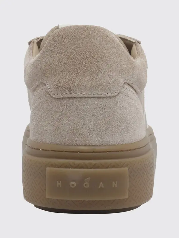 Hogan Crosswind Suede Leather Platform Sneakers - Beige
