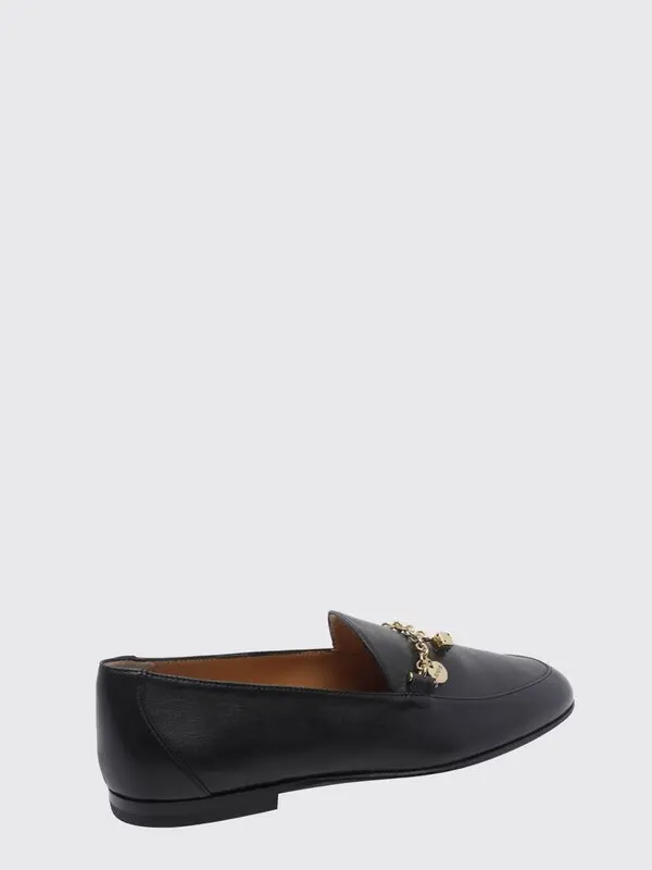 TOD'S Smooth Calfskin Loafers With Metal Mesh Charm