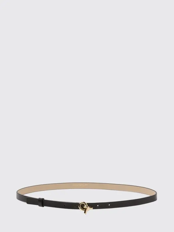 Fabiana Filippi Adjustable Calfskin Leather Belt With Knot Charm - Black