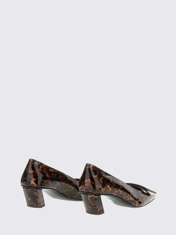 ROGER VIVIER Belle Vivier Patent Leather Pumps With Tortoiseshell Buckle - Brown