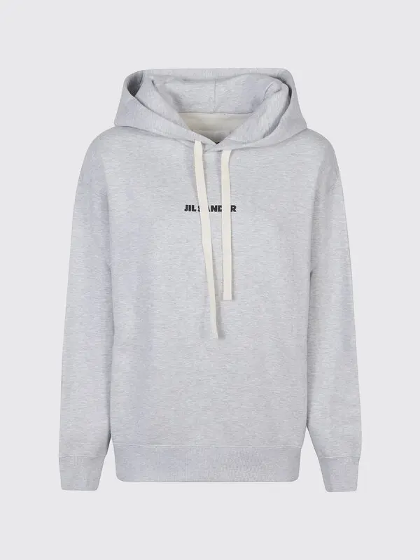 JIL SANDER Logo Hoodie - Grey
