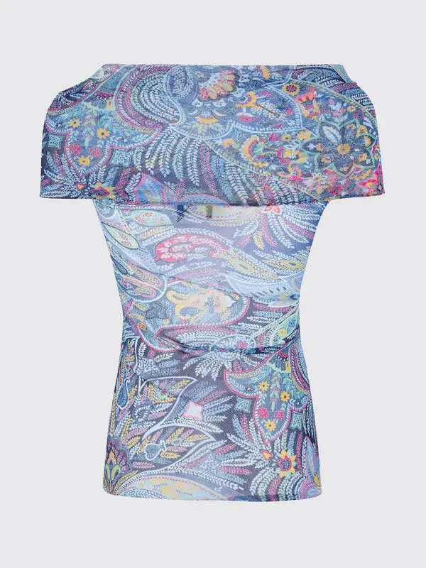 Etro Printed Off-the-shoulder Top