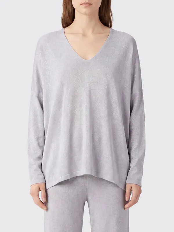 Avant Toi V-neck Long Sleeve Sweater - Grey