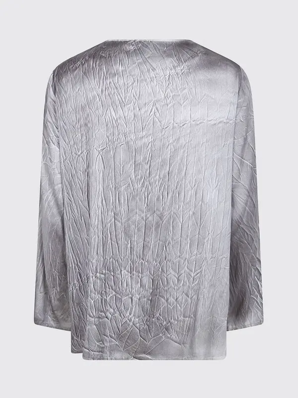 Avant Toi Textured Long Sleeve Top - Grey